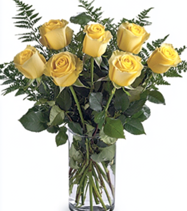 6 Yellow Roses - Sunny Flower Delivery